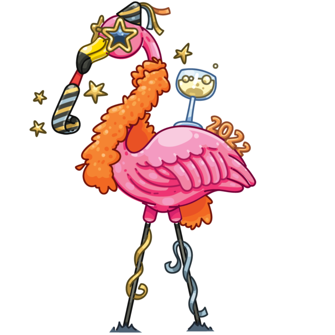 Munzee – Scavenger Hunt » June 2022 Skin: Aloha Flamingo