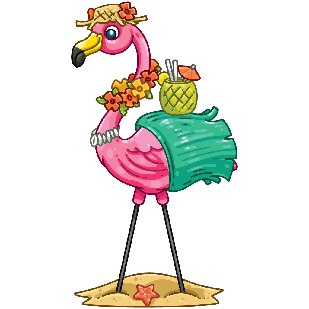 Munzee – Scavenger Hunt » June 2022 Skin: Aloha Flamingo